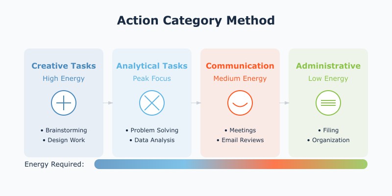 Action-Category Method: Organize Tasks by Energy & Context